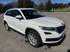 White Skoda Kodiaq 2018 in Ventspils, with an engine capacity of 2.00 L and mileage of 149 thousand km for 18500 €, photo  on AUTOMOTO.COM.LV