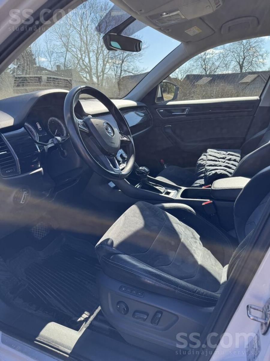White Skoda Kodiaq 2018 in Ventspils, with an engine capacity of 2.00 L and mileage of 149 thousand km for 18500 €, photo 7 on AUTOMOTO.COM.LV