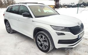 White Skoda Kodiaq 2018 in Riga, with an engine capacity of 2.00 L and mileage of 191 thousand km for 21000 €, photo  on AUTOMOTO.COM.LV