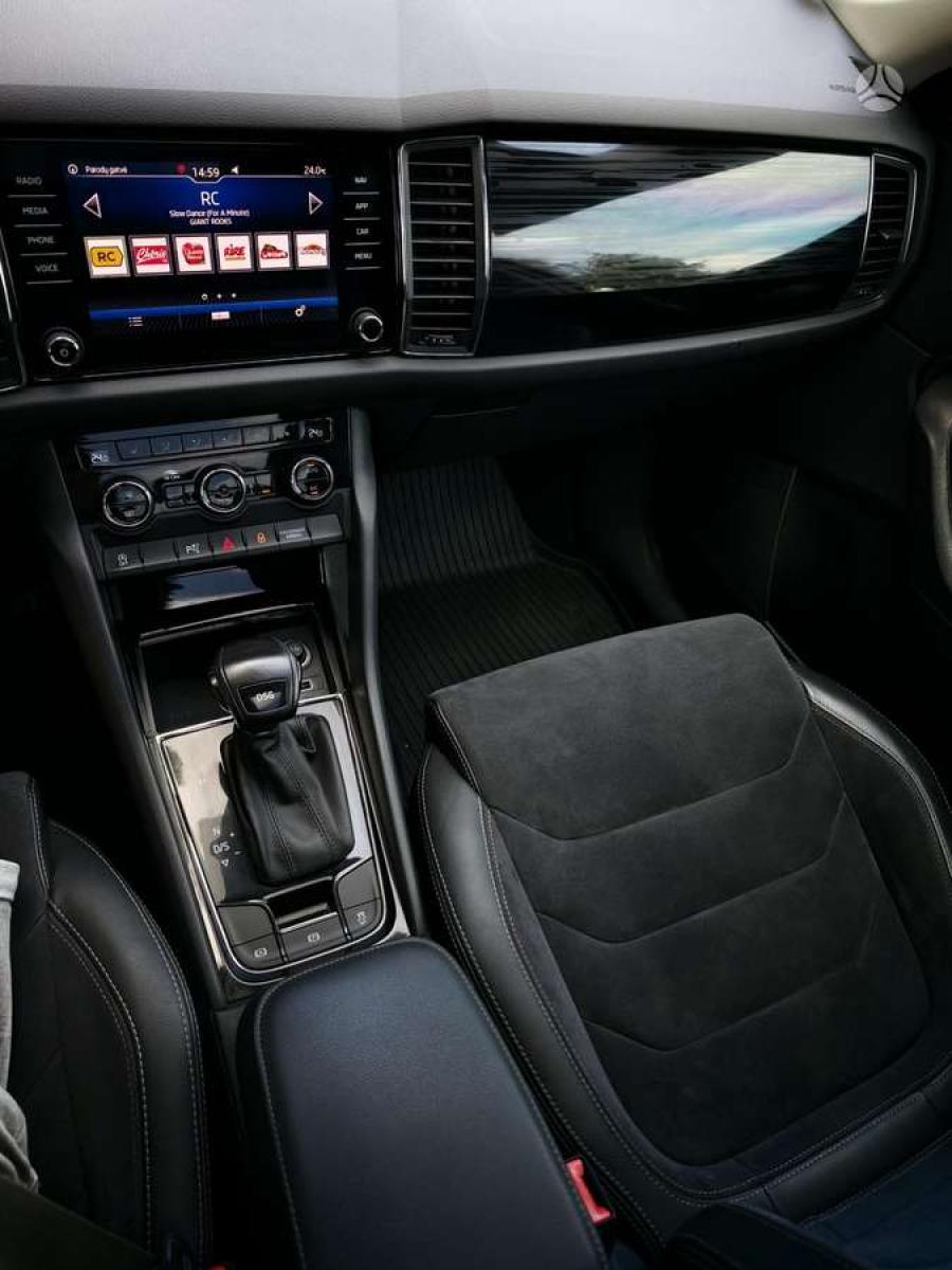 White Skoda Kodiaq 2018 in Vilnius, with an engine capacity of 1.97 L and mileage of 187 thousand km for 19900 €, photo 22 on AUTOMOTO.COM.LV