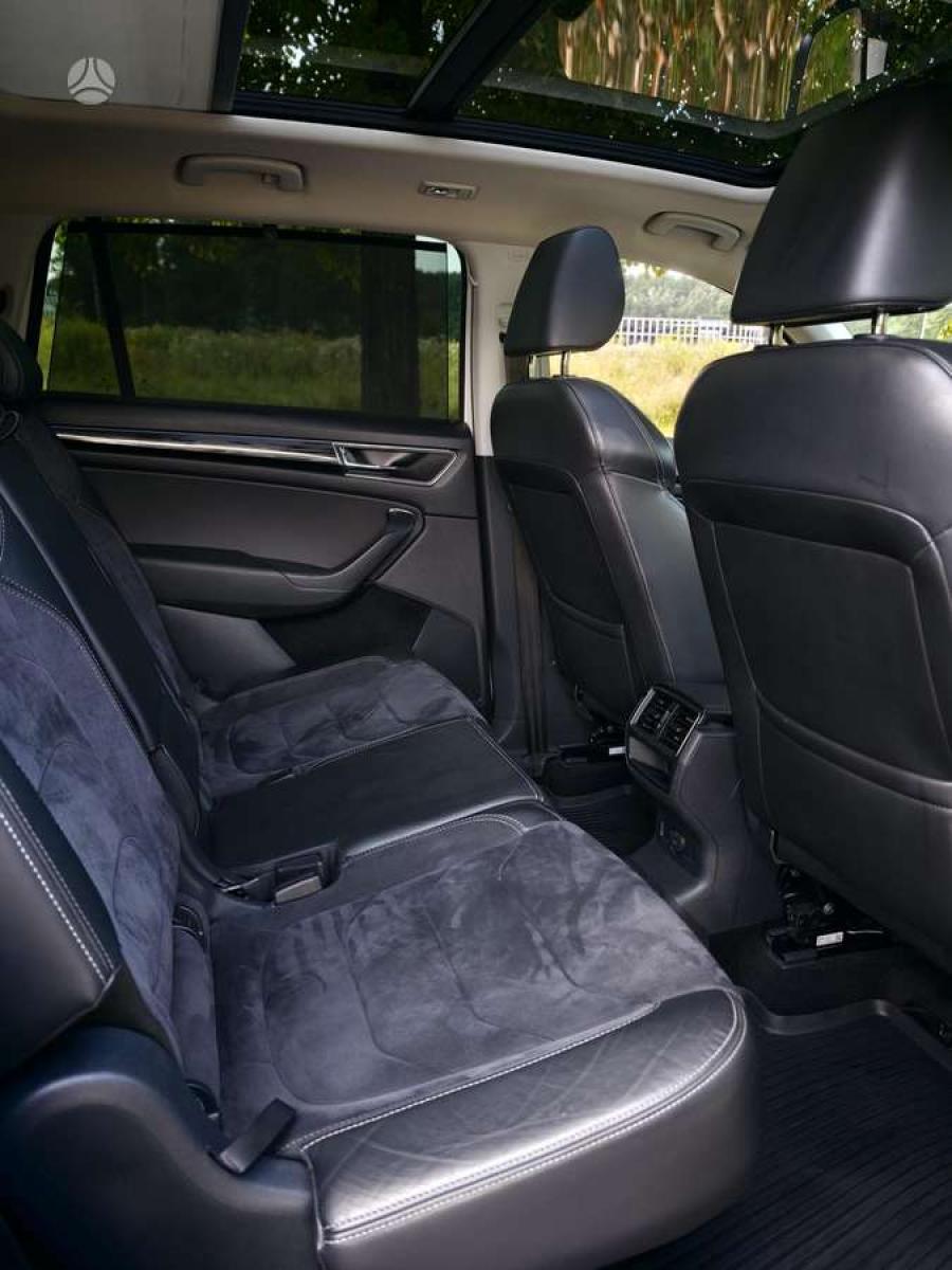 White Skoda Kodiaq 2018 in Vilnius, with an engine capacity of 1.97 L and mileage of 187 thousand km for 19900 €, photo 26 on AUTOMOTO.COM.LV