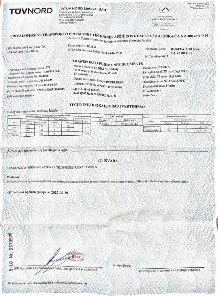 Balts Skoda Kodiaq 2018 Viļņa, ar dzinēja tilpumu 1.97 L un nobraukumu 149 tūkst. km par 18499 €, foto 41 vietnē AUTOMOTO.COM.LV