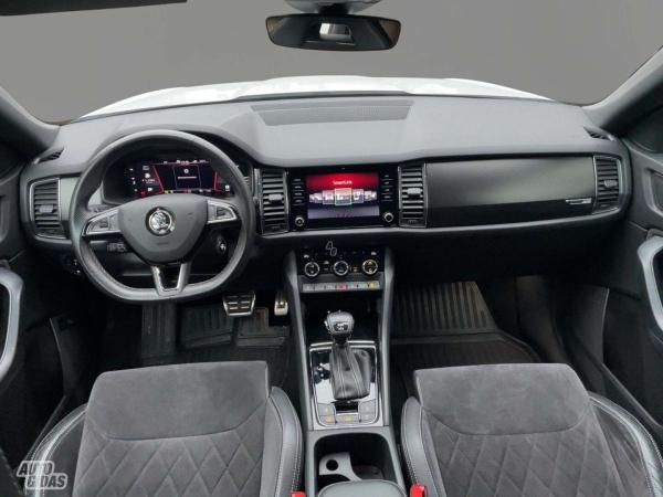 White Skoda Kodiaq 2019 in Kaunas, with an engine capacity of 2.00 L and mileage of 99 thousand km for 29152 €, photo 9 on AUTOMOTO.COM.LV