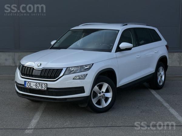 White Skoda Kodiaq 2019 in Riga, with an engine capacity of 2.00 L and mileage of 154 thousand km for 21850 €, photo 1 on AUTOMOTO.COM.LV