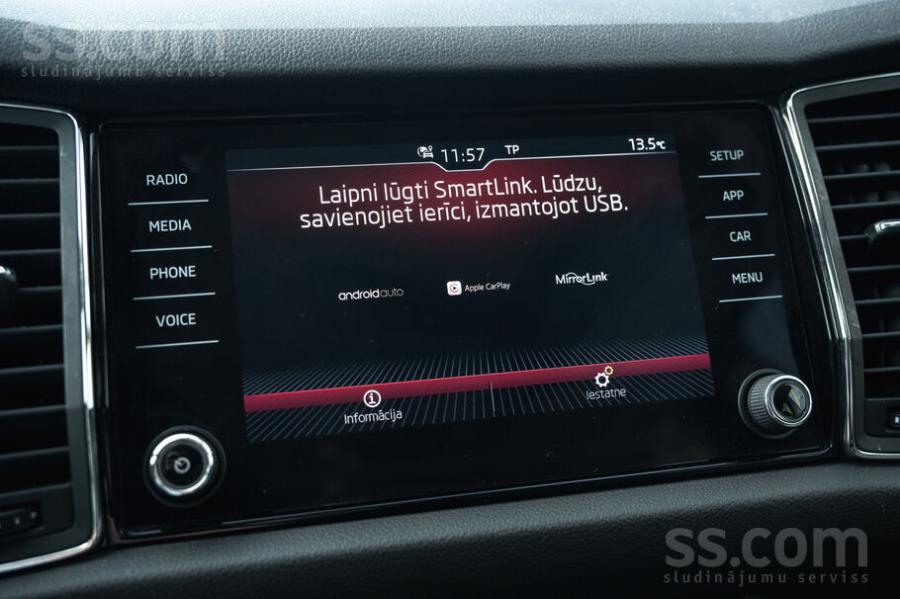 Белый Шкода Kodiaq 2019 в Рига, объемом двигателя 1.50 л и пробегом 90 тыс. км за 18990 €, фото 21 на AUTOMOTO.COM.LV