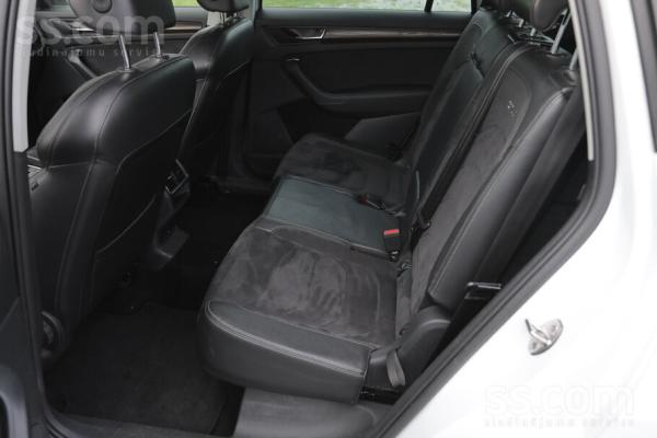White Skoda Kodiaq 2019 in Riga, with an engine capacity of 2.00 L and mileage of 248 thousand km for 16990 €, photo 9 on AUTOMOTO.COM.LV