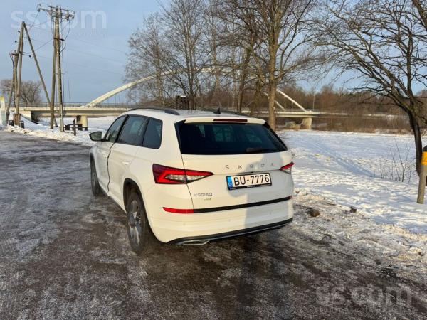 White Skoda Kodiaq 2019 in Riga, with an engine capacity of 1.50 L and mileage of 143 thousand km for 20500 €, photo 3 on AUTOMOTO.COM.LV