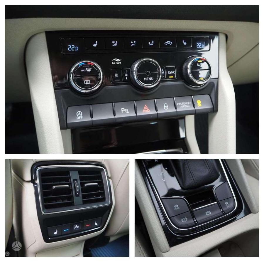Белый Шкода Kodiaq 2019 в Вильнюс, объемом двигателя 1.97 л и пробегом 124 тыс. км за 22400 €, фото 16 на AUTOMOTO.COM.LV
