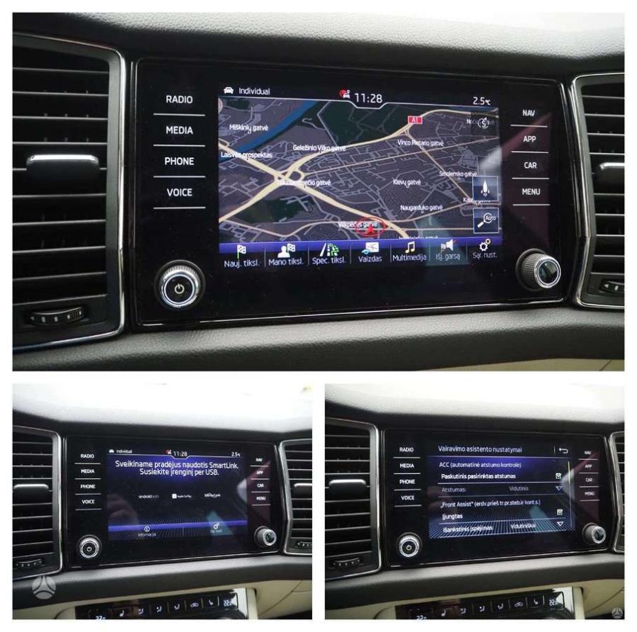 Белый Шкода Kodiaq 2019 в Вильнюс, объемом двигателя 1.97 л и пробегом 124 тыс. км за 22400 €, фото 20 на AUTOMOTO.COM.LV