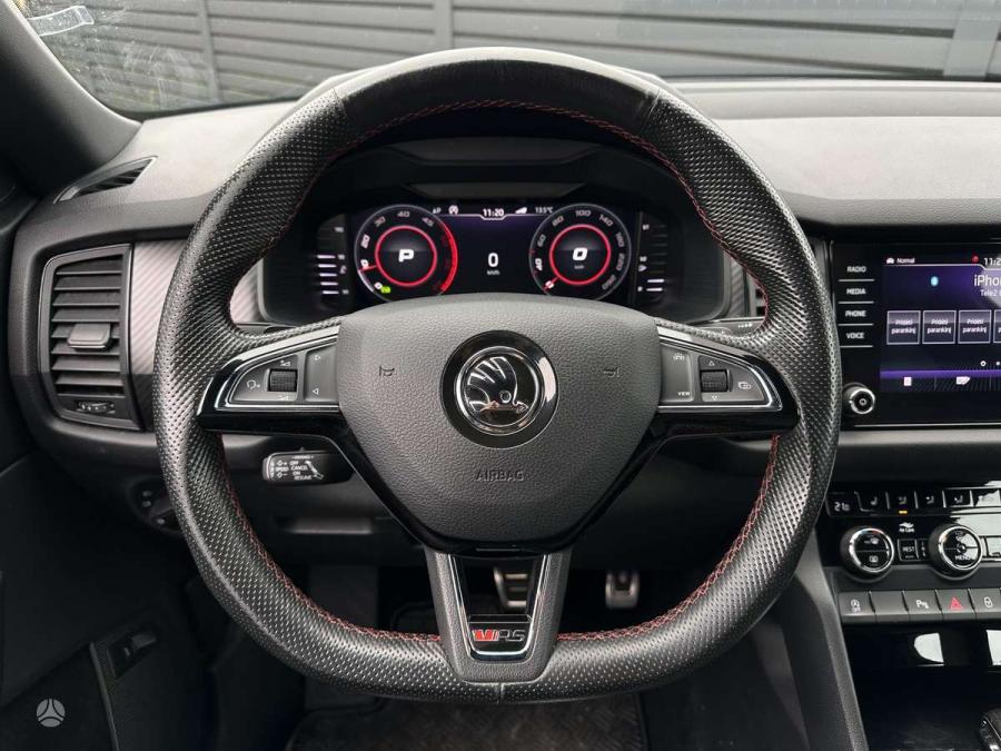 White Skoda Kodiaq 2019 in Kaunas, with an engine capacity of 1.97 L and mileage of 200 thousand km for 22680 €, photo 14 on AUTOMOTO.COM.LV