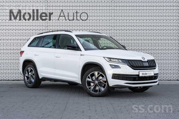 White Skoda Kodiaq 2020 in Riga, with an engine capacity of 2.00 L and mileage of 82 thousand km for 29150 €, photo 2 on AUTOMOTO.COM.LV