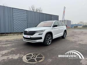 White Skoda Kodiaq 2020 in Kaunas, with an engine capacity of 2.00 L and mileage of 151 thousand km for 21499 €, photo  on AUTOMOTO.COM.LV