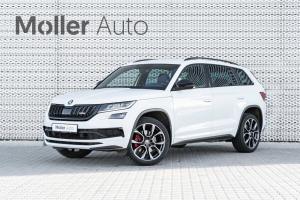 White Skoda Kodiaq 2020 in Marupe, with an engine capacity of 2.00 L and mileage of 148 thousand km for 28700 €, photo  on AUTOMOTO.COM.LV