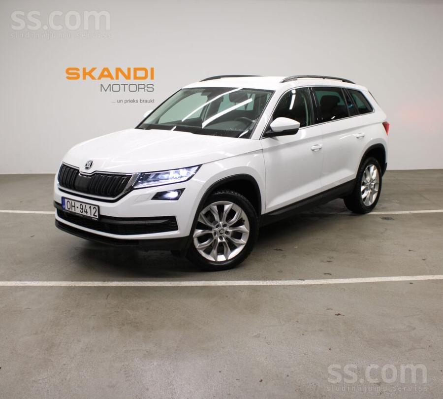 White Skoda Kodiaq 2020 in Riga, with an engine capacity of 1.50 L and mileage of 103 thousand km for 23490 €, photo 1 on AUTOMOTO.COM.LV