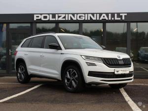 White Skoda Kodiaq 2020 in Vilnius, with an engine capacity of 2.00 L and mileage of 181 thousand km for 23950 €, photo 2 on AUTOMOTO.COM.LV