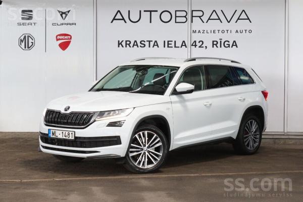 Balts Skoda Kodiaq 2020 Rīga, ar dzinēja tilpumu 2.00 L un nobraukumu 119 tūkst. km par 25800 €, foto  vietnē AUTOMOTO.COM.LV