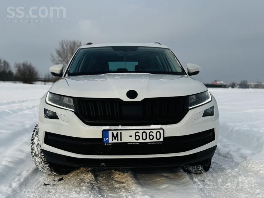 White Skoda Kodiaq 2020 in Riga, with an engine capacity of 1.50 L and mileage of 85 thousand km for 23000 €, photo 1 on AUTOMOTO.COM.LV