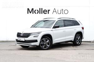 White Skoda Kodiaq 2020 in Riga, with an engine capacity of 2.00 L and mileage of 152 thousand km for 22500 €, photo  on AUTOMOTO.COM.LV