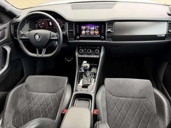 White Skoda Kodiaq 2020 in Kaunas, with an engine capacity of 1.50 L and mileage of 199 thousand km for 19700 €, photo 10 on AUTOMOTO.COM.LV