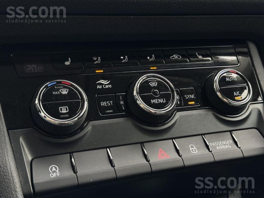 White Skoda Kodiaq 2021 in Valmiera, with an engine capacity of 2.00 L and mileage of 161 thousand km for 24500 €, photo 17 on AUTOMOTO.COM.LV