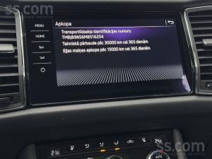 White Skoda Kodiaq 2021 in Valmiera, with an engine capacity of 1.50 L and mileage of 161 thousand km for 23800 €, photo 13 on AUTOMOTO.COM.LV
