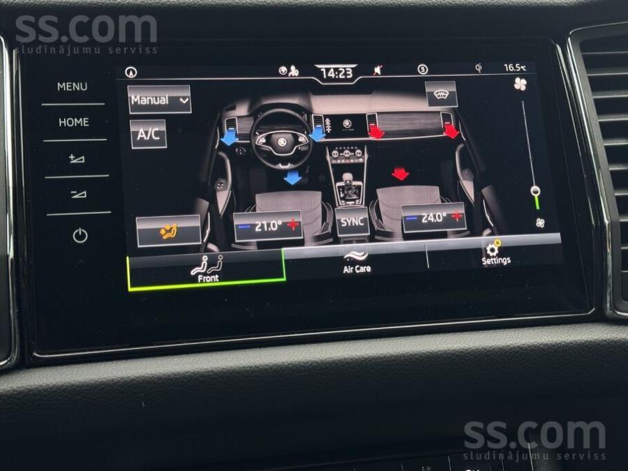 White Skoda Kodiaq 2021 in Valmiera, with an engine capacity of 1.50 L and mileage of 161 thousand km for 23800 €, photo 15 on AUTOMOTO.COM.LV
