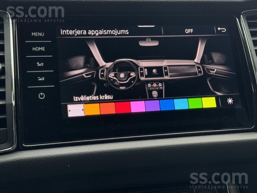 White Skoda Kodiaq 2021 in Valmiera, with an engine capacity of 1.50 L and mileage of 161 thousand km for 23800 €, photo 17 on AUTOMOTO.COM.LV