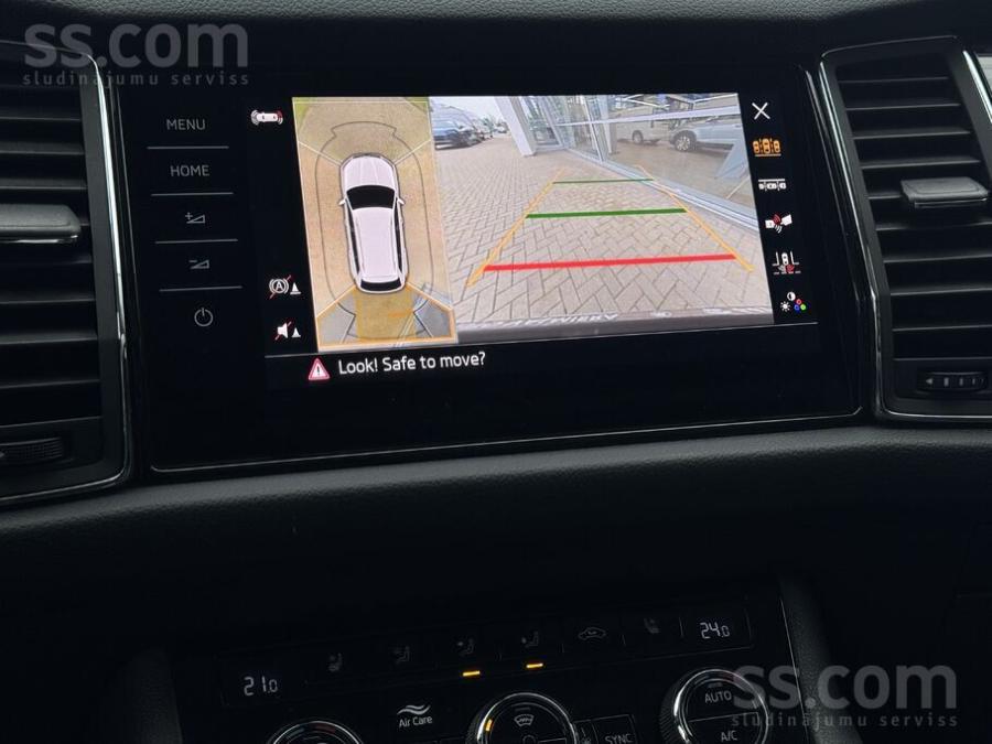White Skoda Kodiaq 2021 in Valmiera, with an engine capacity of 1.50 L and mileage of 161 thousand km for 23800 €, photo 18 on AUTOMOTO.COM.LV