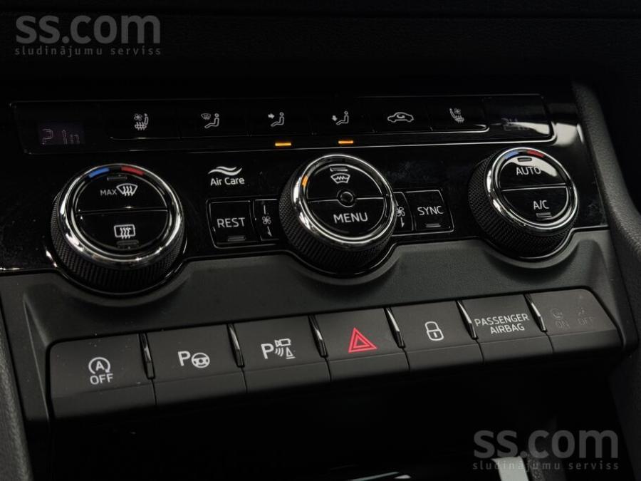 White Skoda Kodiaq 2021 in Valmiera, with an engine capacity of 1.50 L and mileage of 161 thousand km for 23800 €, photo 20 on AUTOMOTO.COM.LV
