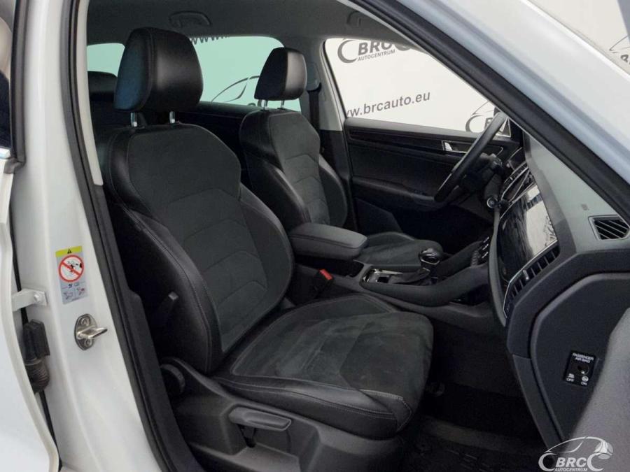 White Skoda Kodiaq 2021 in Vilnius, with an engine capacity of 1.97 L and mileage of 72 thousand km for 25900 €, photo 9 on AUTOMOTO.COM.LV