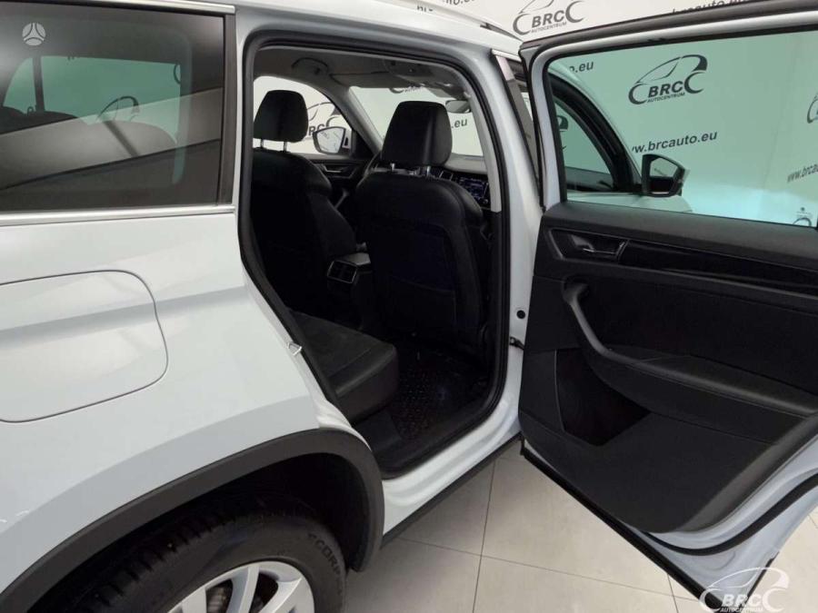 White Skoda Kodiaq 2021 in Vilnius, with an engine capacity of 1.97 L and mileage of 72 thousand km for 25900 €, photo 14 on AUTOMOTO.COM.LV