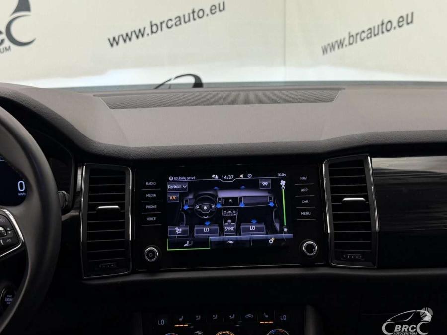 White Skoda Kodiaq 2021 in Vilnius, with an engine capacity of 1.97 L and mileage of 72 thousand km for 25900 €, photo 17 on AUTOMOTO.COM.LV