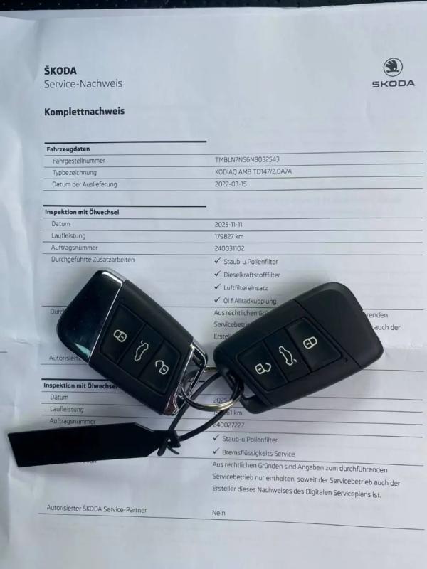 Balts Skoda Kodiaq 2022 Liepāja, ar dzinēja tilpumu 2.00 L un nobraukumu 208 tūkst. km par 21500 €, foto 7 vietnē AUTOMOTO.COM.LV