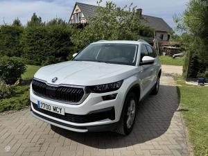 White Skoda Kodiaq 2022 in Utena, with an engine capacity of 1.97 L and mileage of 162 thousand km for 21200 €, photo  on AUTOMOTO.COM.LV