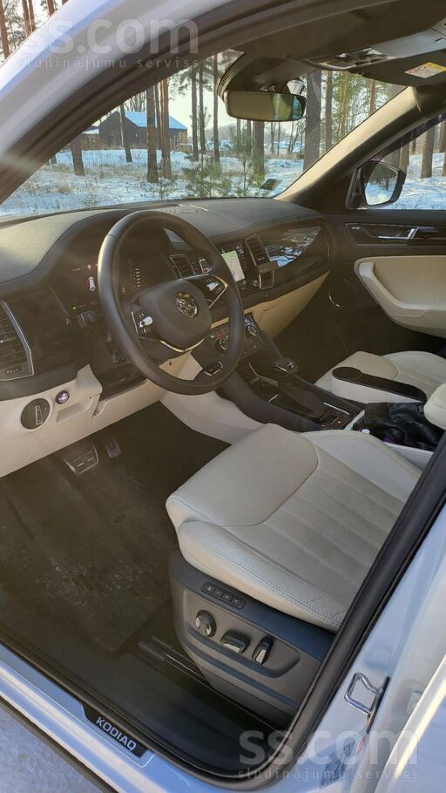 White Skoda Kodiaq 2022 in Riga, with an engine capacity of 2.00 L and mileage of 45 thousand km for 40000 €, photo 31 on AUTOMOTO.COM.LV