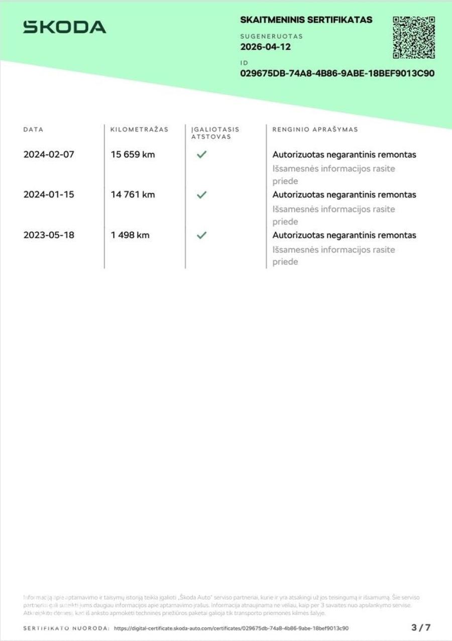 White Skoda Kodiaq 2023 in Kaunas, with an engine capacity of 2.00 L and mileage of 55 thousand km for 30999 €, photo 23 on AUTOMOTO.COM.LV