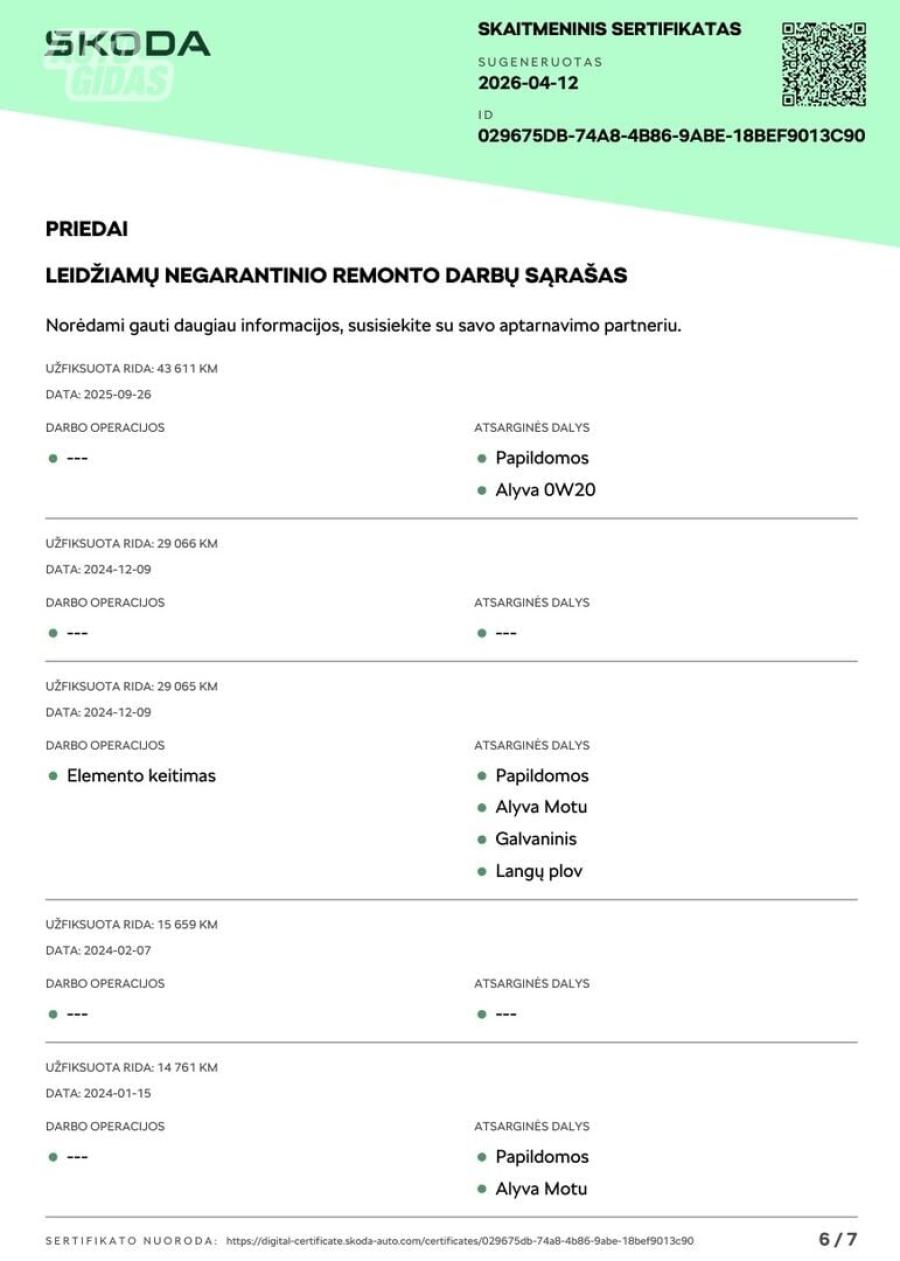 White Skoda Kodiaq 2023 in Kaunas, with an engine capacity of 2.00 L and mileage of 55 thousand km for 30999 €, photo 26 on AUTOMOTO.COM.LV