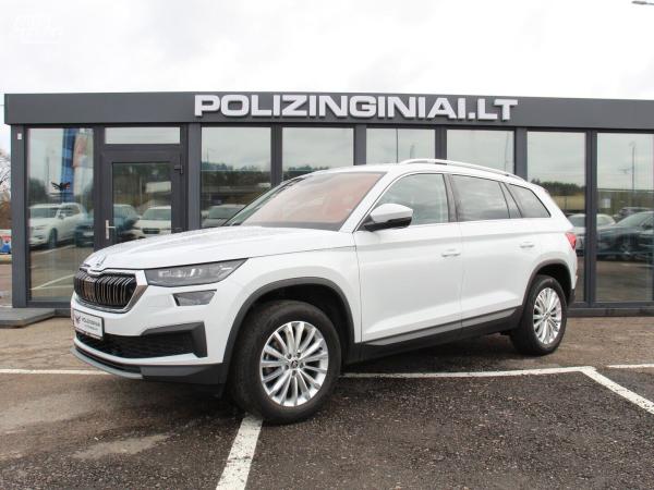 White Skoda Kodiaq 2023 in Vilnius, with an engine capacity of 1.50 L and mileage of 90 thousand km for 29500 €, photo 1 on AUTOMOTO.COM.LV