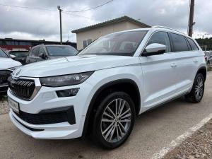 White Skoda Kodiaq 2023 in Vilnius, with an engine capacity of 1.97 L and mileage of 187 thousand km for 25800 €, photo  on AUTOMOTO.COM.LV