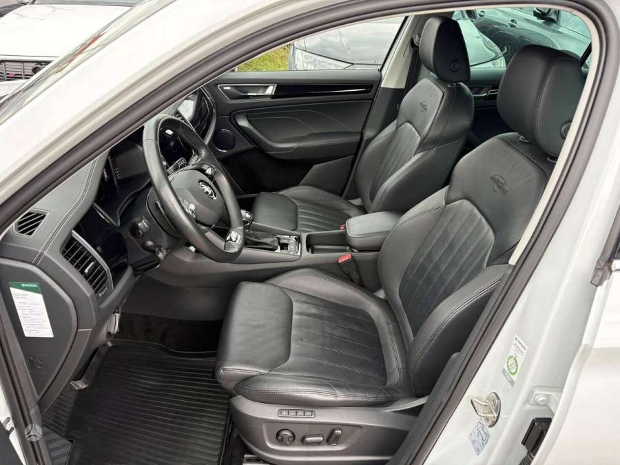 White Skoda Kodiaq 2023 in Vilnius, with an engine capacity of 1.97 L and mileage of 187 thousand km for 25800 €, photo 14 on AUTOMOTO.COM.LV