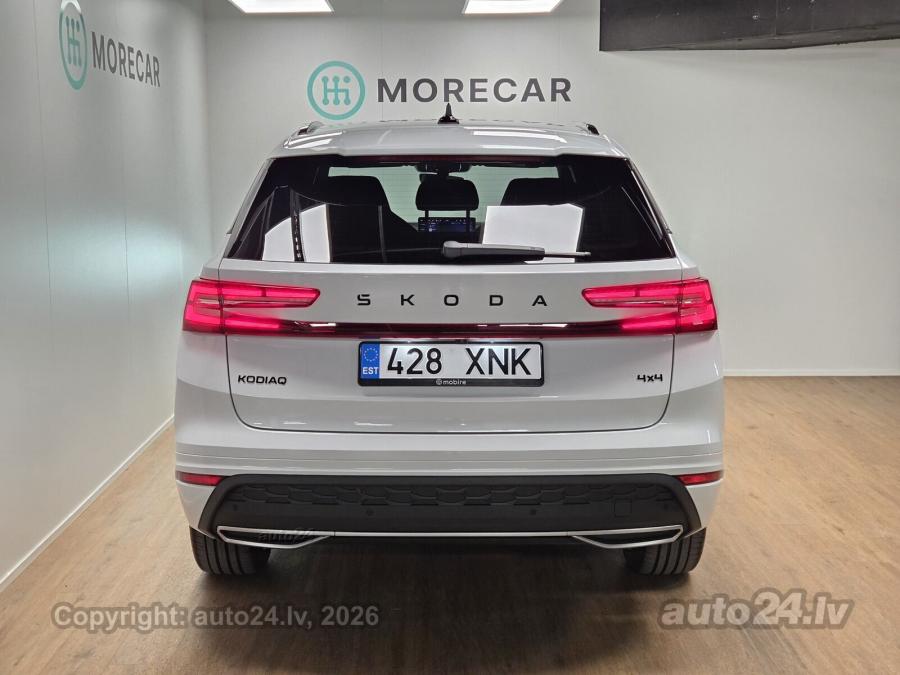 White Skoda Kodiaq 2024 in Tallinn, with an engine capacity of 2.00 L and mileage of 17 thousand km for 45900 €, photo 6 on AUTOMOTO.COM.LV
