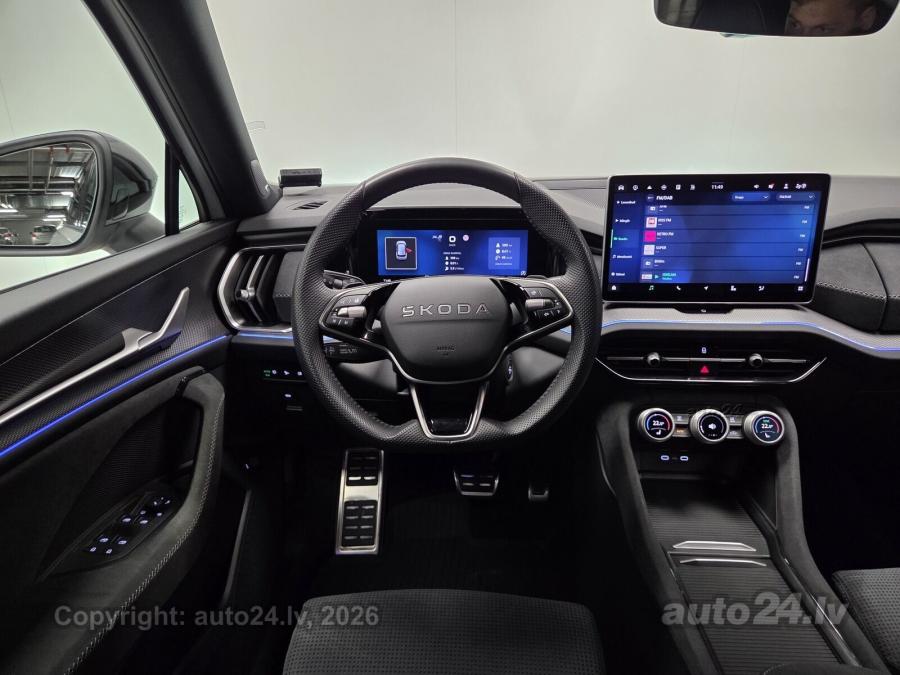 White Skoda Kodiaq 2024 in Tallinn, with an engine capacity of 2.00 L and mileage of 17 thousand km for 45900 €, photo 15 on AUTOMOTO.COM.LV