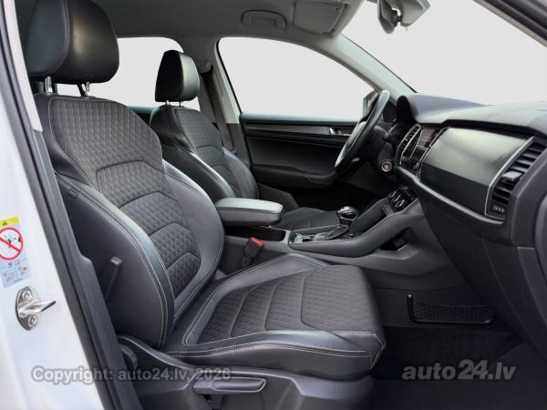 White Skoda Kodiaq 2019 in Parnu, with an engine capacity of 1.50 L and mileage of 123 thousand km for 22900 €, photo 5 on AUTOMOTO.COM.LV