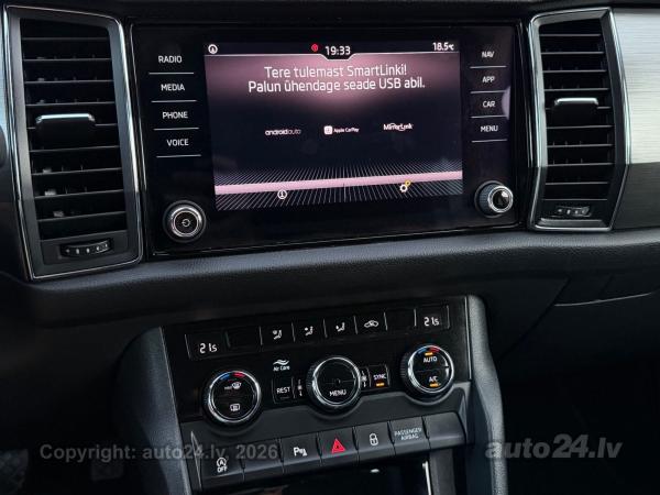 White Skoda Kodiaq 2019 in Parnu, with an engine capacity of 1.50 L and mileage of 123 thousand km for 22900 €, photo 9 on AUTOMOTO.COM.LV