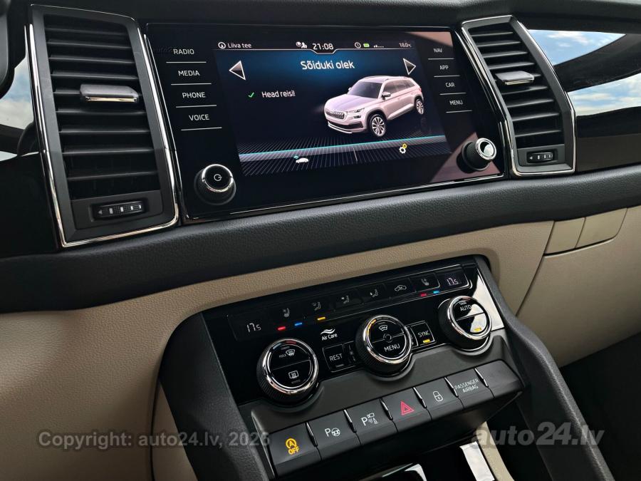 Белый Шкода Kodiaq 2022 в Таллин, объемом двигателя 2.00 л и пробегом 135 тыс. км за 28500 €, фото 21 на AUTOMOTO.COM.LV