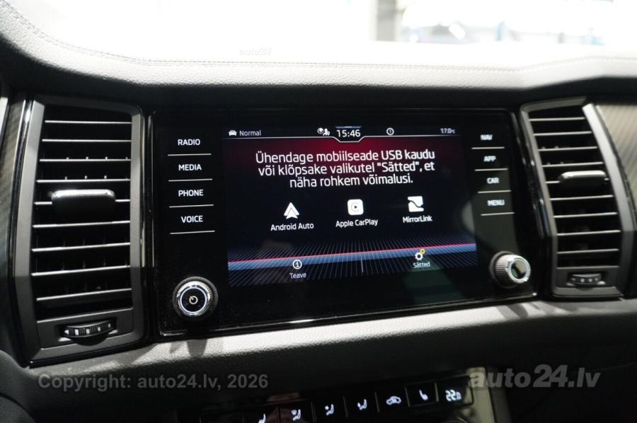 White Skoda Kodiaq 2024 in Tallinn, with an engine capacity of 2.00 L and mileage of 53 thousand km for 38500 €, photo 23 on AUTOMOTO.COM.LV