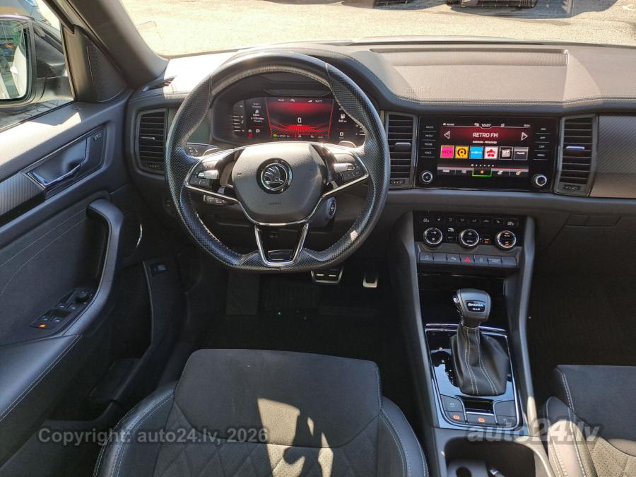White Skoda Kodiaq 2024 in Tartu, with an engine capacity of 2.00 L and mileage of 69 thousand km for 37400 €, photo 4 on AUTOMOTO.COM.LV