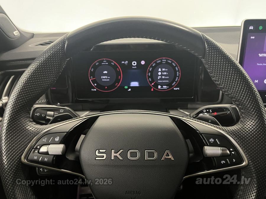 White Skoda Kodiaq 2024 in Tallinn, with an engine capacity of 2.00 L and mileage of 22 thousand km for 46900 €, photo 19 on AUTOMOTO.COM.LV