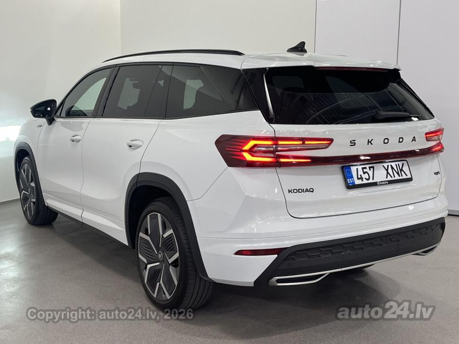 White Skoda Kodiaq 2024 in Tallinn, with an engine capacity of 2.00 L and mileage of 22 thousand km for 46900 €, photo 30 on AUTOMOTO.COM.LV