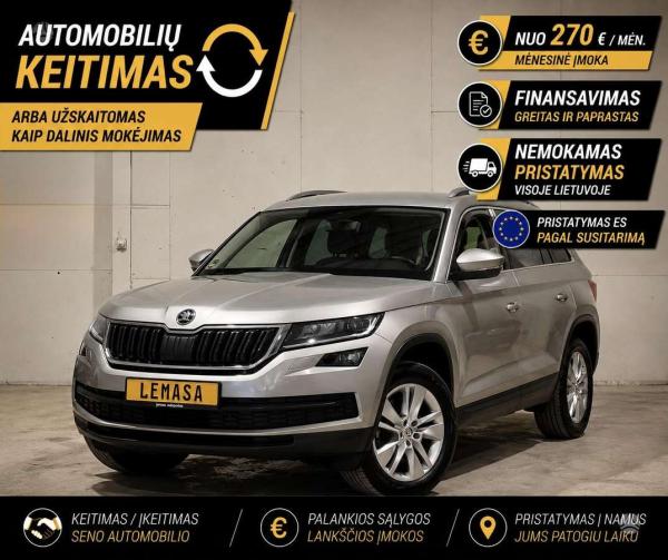 Skoda Kodiaq 2017 in Klaipeda on AUTOMOTO.COM.LV Yellow Skoda Kodiaq 2017 in Klaipeda, with an engine capacity of 1.98 L and mileage of 165 thousand km for 17999 €, photo 1 on AUTOMOTO.COM.LV